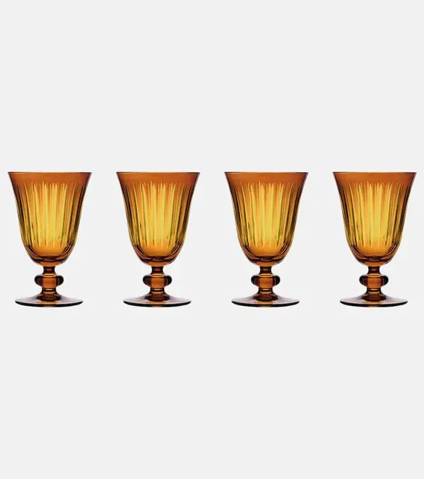L'Objet Prism Set Of 4 Wine Glasses - Orange