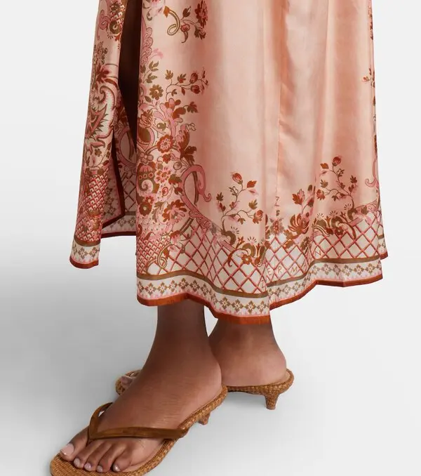 Zimmermann Aster Floral Silk Maxi Dress - Pink