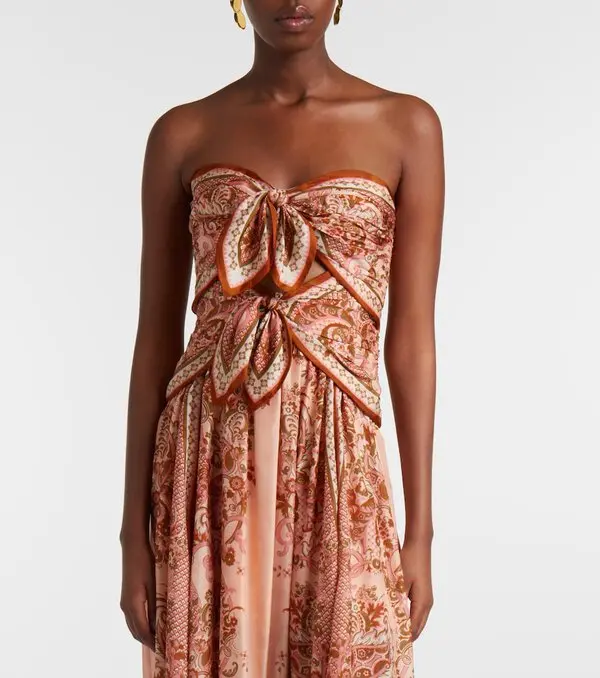 Zimmermann Aster Floral Silk Maxi Dress - Pink