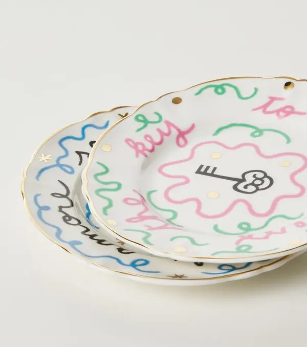 BITOSSI Il Frutto Della Passione Set Of 4 Porcelain Plates - Multicoloured