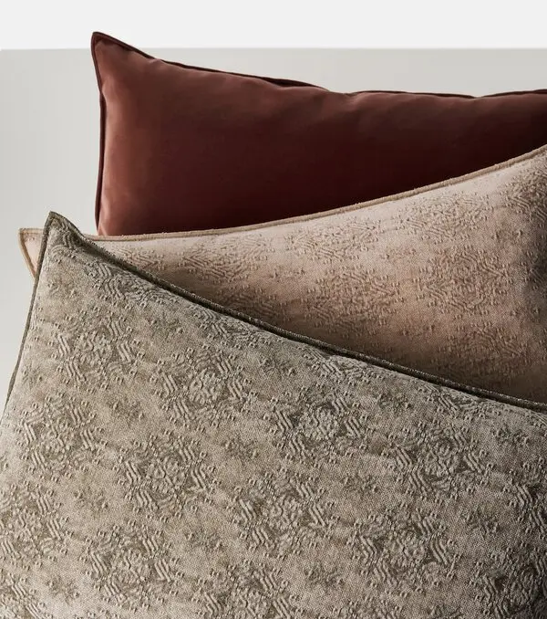 MAISON DE VACANCES Cotton-blend Jacquard Cushion