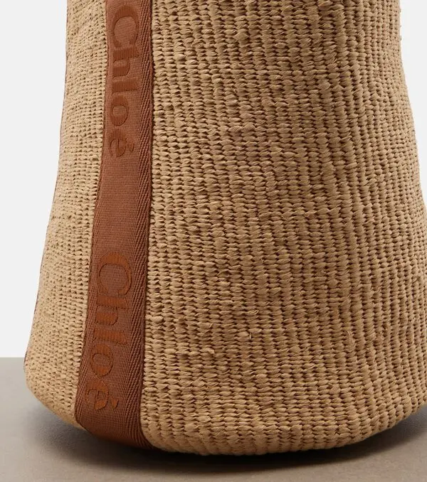 Chloé Woody Large Raffia Basket Bag