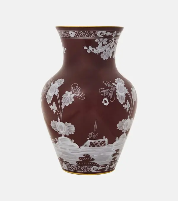 GINORI 1735 Oriente Italiano Ming Porcelain Vase - Brown
