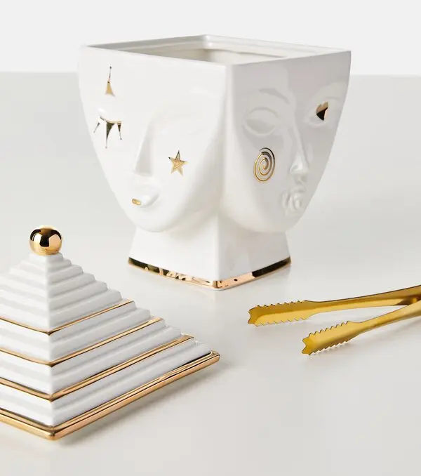 Jonathan Adler Masquerade Porcelain Ice Bucket
