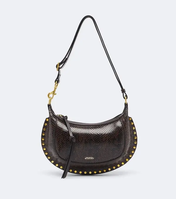 Isabel Marant Étoile Oskan Studded Leather Shoulder Bag - Brown