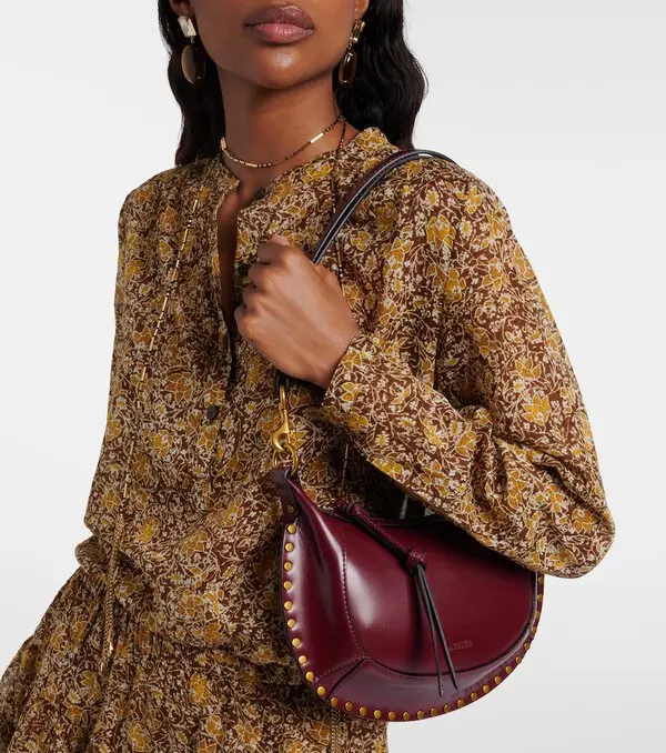 Isabel Marant Étoile Oskan Studded Leather Shoulder Bag