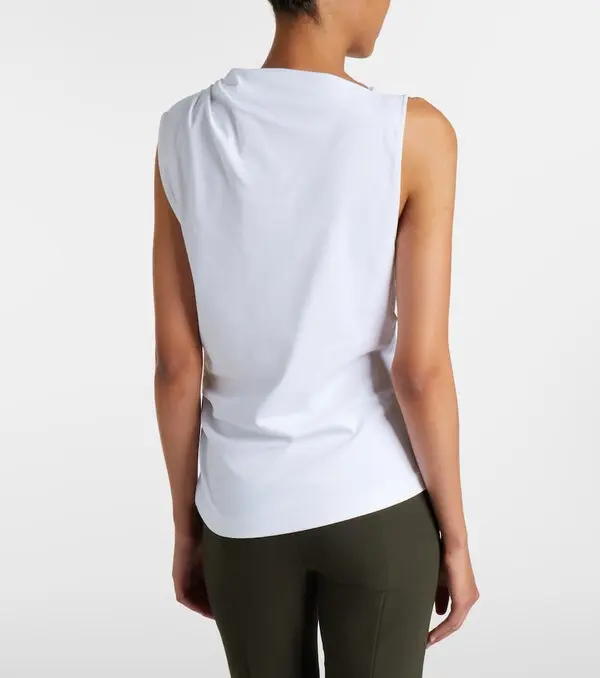 Vince Draped Cotton Jersey Top