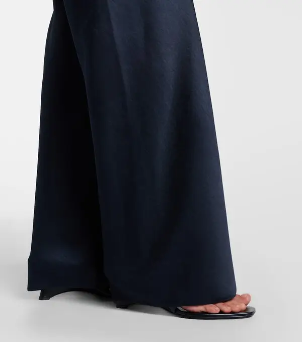 Vince Colette Satin Wide-leg Pants - Blue