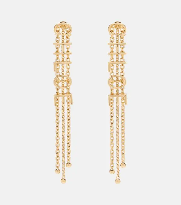 Chloé Brass Drop Earrings - Gold