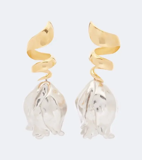 Chloé Brass Drop Earrings - Gold