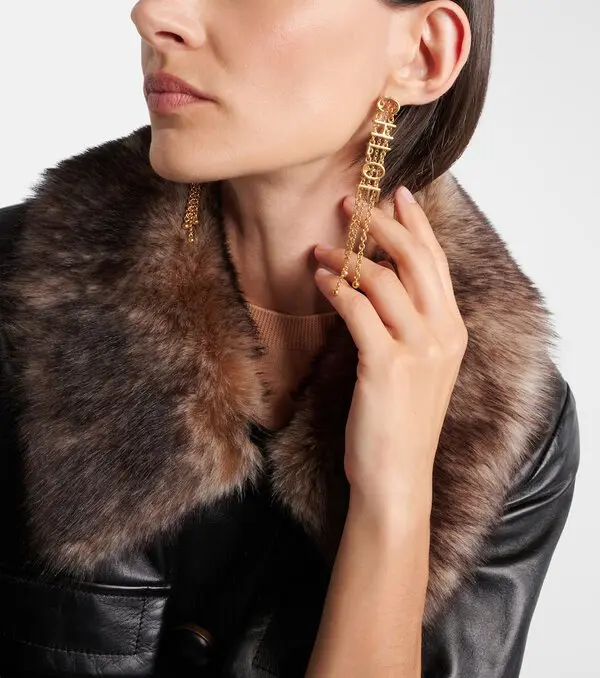 Chloé Brass Drop Earrings