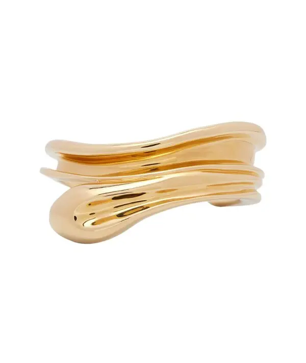 Chloé Sculpt Cuff Bracelet In Brass - Gold