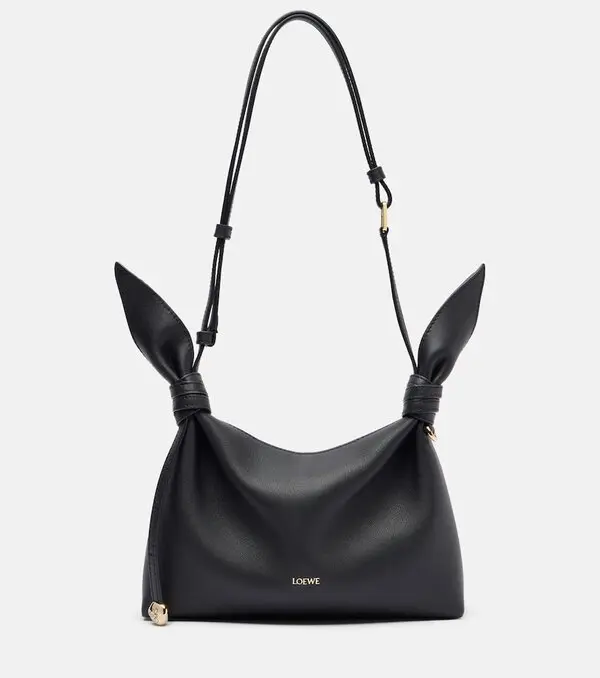 Loewe Scarf Mini Leather Shoulder Bag - Black