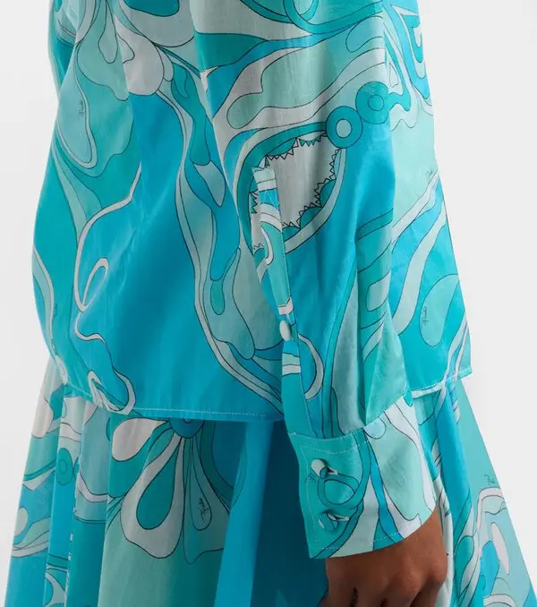 Emilio Pucci Orchidee Cotton Shirt - Blue