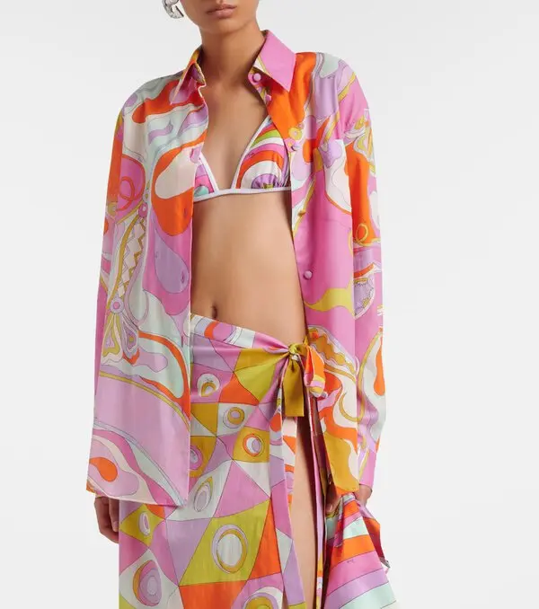 Emilio Pucci Orchidee Cotton Shirt - Multicoloured