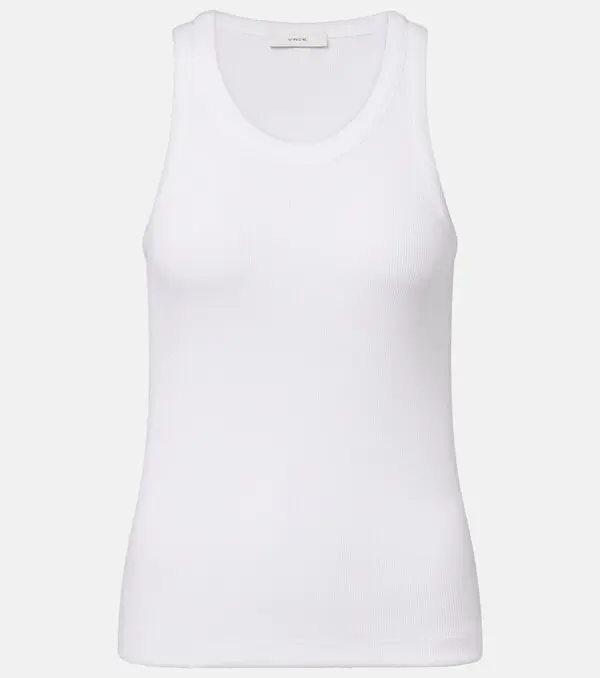 Vince Ribbed-knit Jersey Tank Top