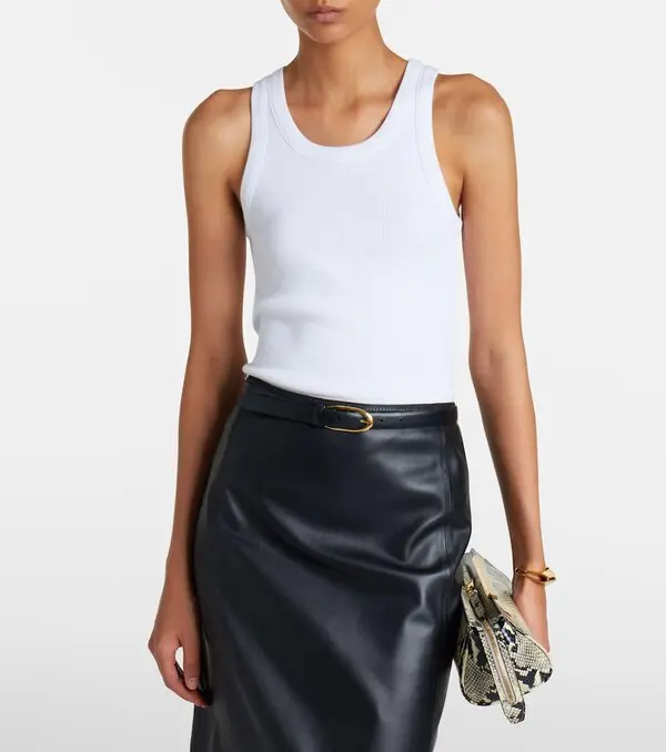 Vince Ribbed-knit Jersey Tank Top