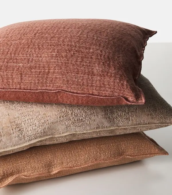 MAISON DE VACANCES Linen, Jute, And Cotton-blend Cushion