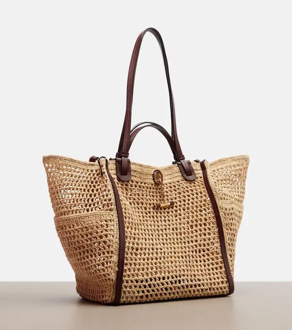 Chloé Iconic Raffia Tote Bag - Beige