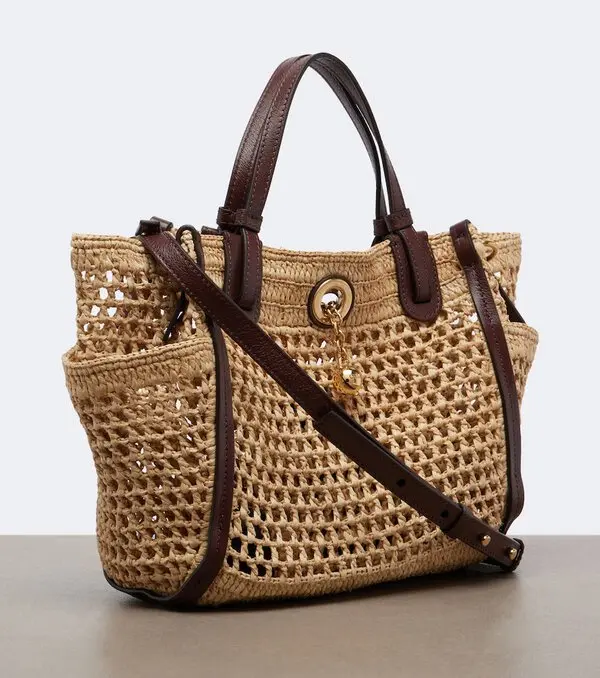 Chloé Iconic Raffia Tote Bag - Beige