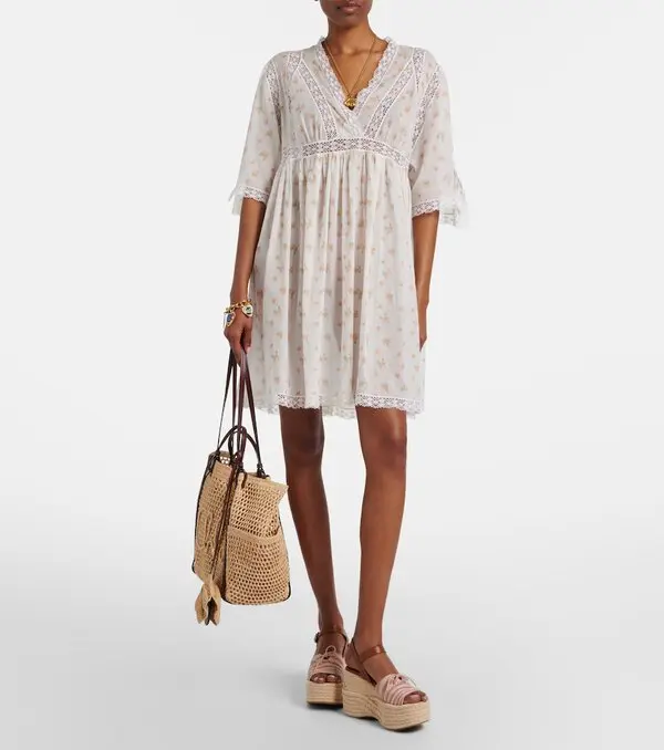 Chloé Iconic Raffia Tote Bag - Beige