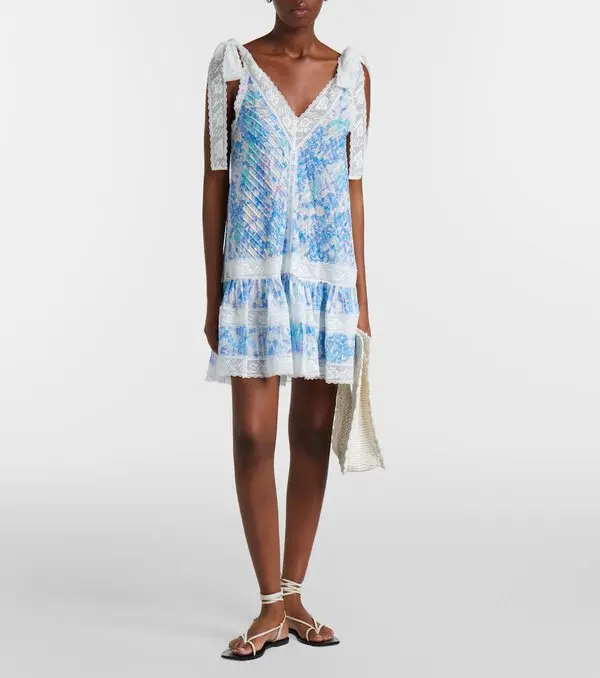 Zimmermann Solstice Lantern Floral Cotton Mini Dress - Multicoloured