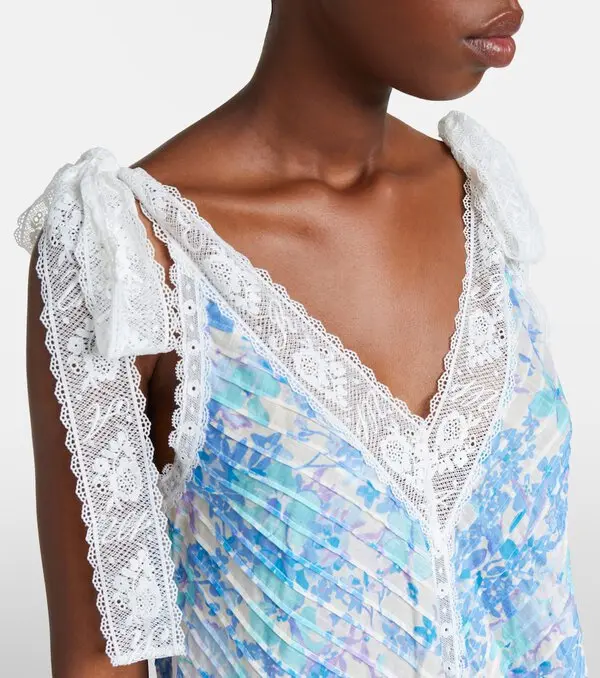 Zimmermann Solstice Lantern Floral Cotton Mini Dress - Multicoloured