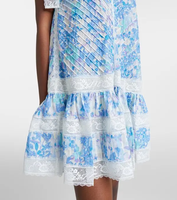 Zimmermann Solstice Lantern Floral Cotton Mini Dress - Multicoloured