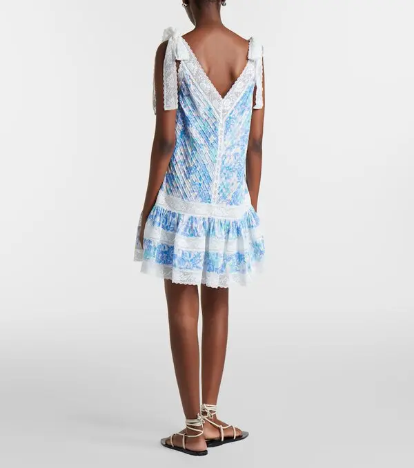 Zimmermann Solstice Lantern Floral Cotton Mini Dress - Multicoloured