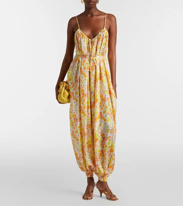 Zimmermann Solstice Silk Floral Jumpsuit