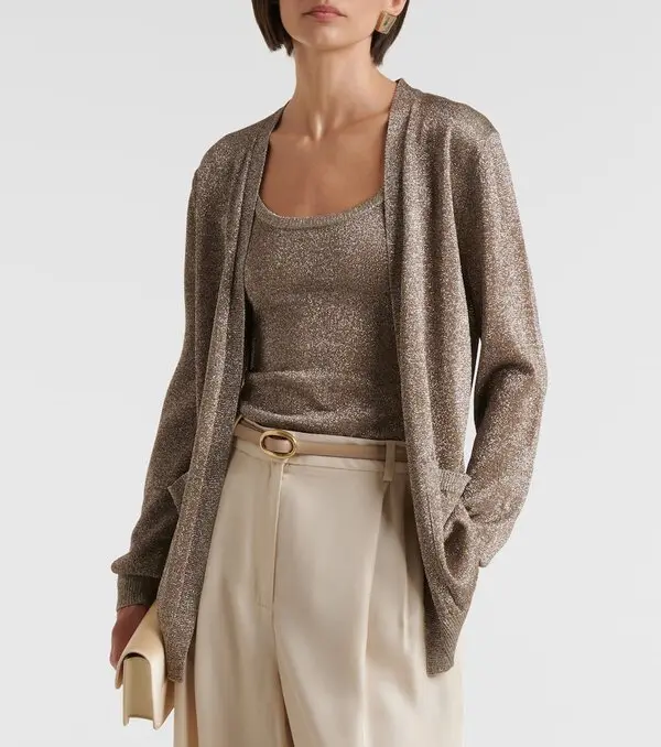 Missoni Knitted Lamé Tank Top - Brown