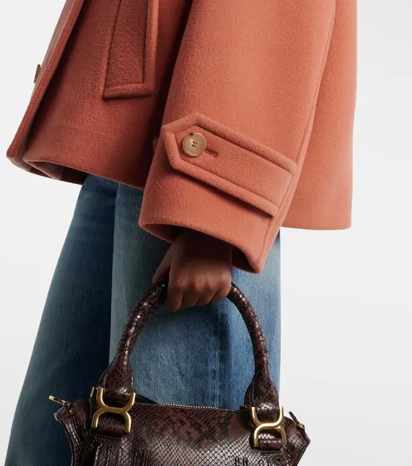 Chloé Oversized Wool-blend Peacoat