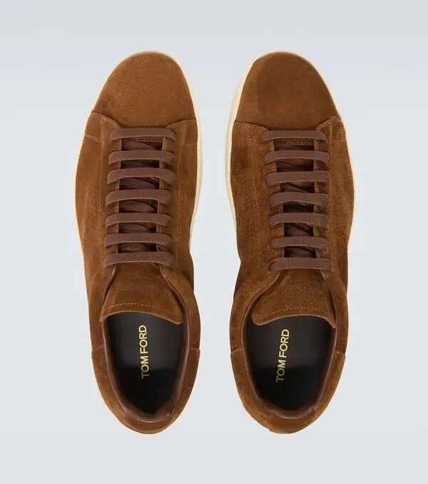 TOM FORD Warwick Perforated Suede Lace-up Sneakers