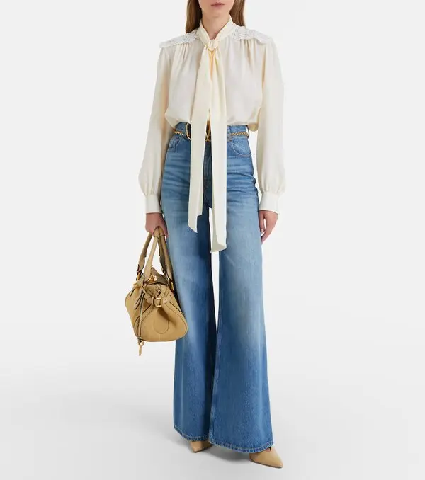 Chloé Paddington Suede Shoulder Bag - Beige
