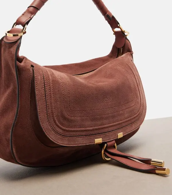 Chloé Marcie Small Suede Shoulder Bag
