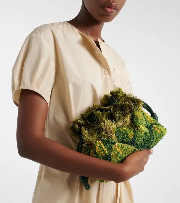 Loewe Flamenco Mini Beaded Clutch