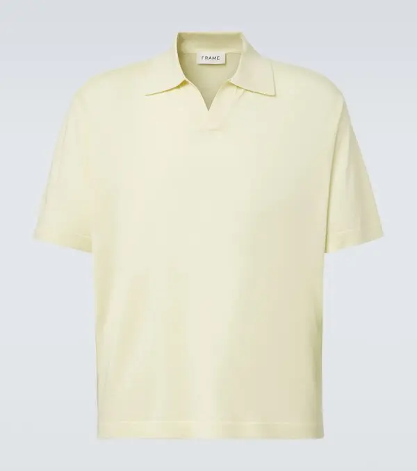 FRAME Wool And Cashmere Polo Shirt - Yellow