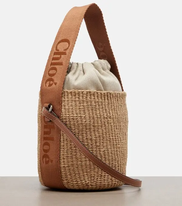 Chloé Woody Small Raffia Bucket Bag
