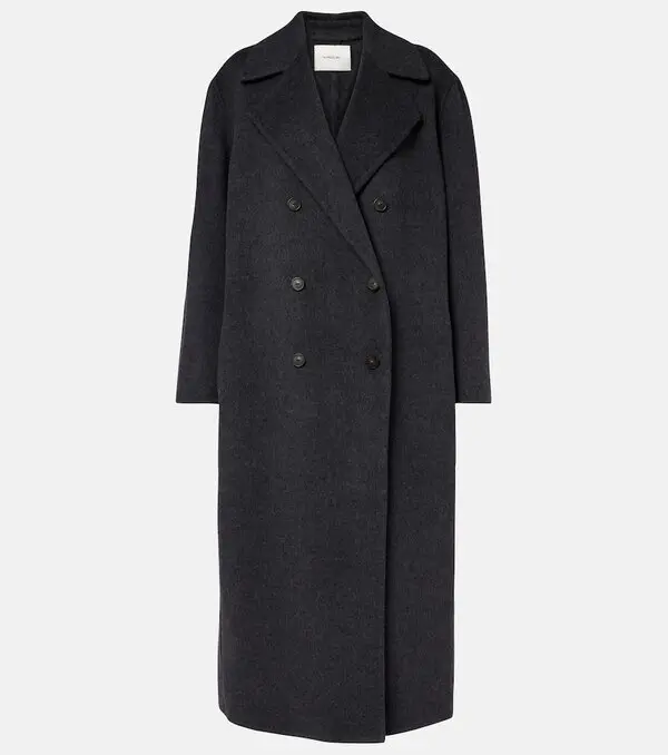 Vince Double-breasted Wool-blend Coat - Grey