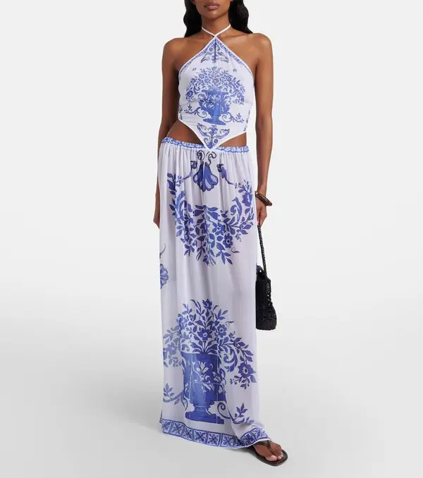 BANANHOT Riley Printed Cotton Maxi Dress