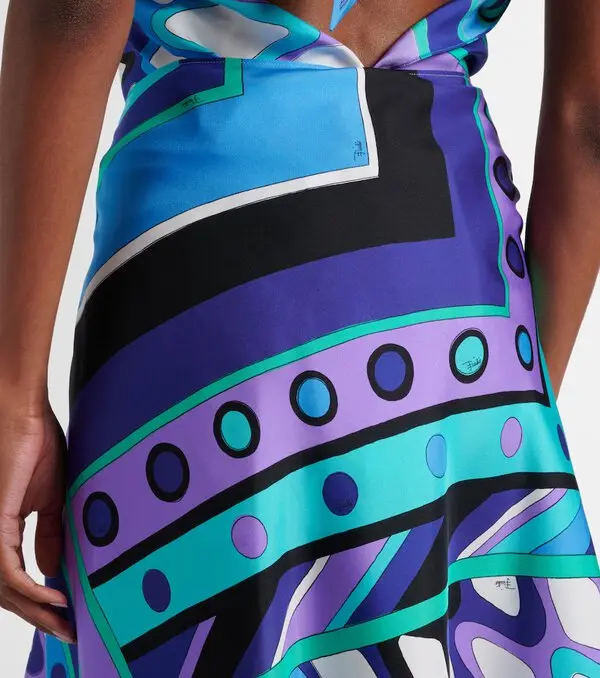 Emilio Pucci Silk Twill Midi Skirt
