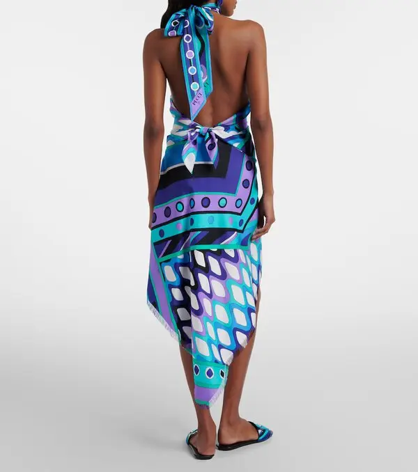 Emilio Pucci Silk Twill Midi Skirt