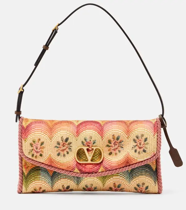Valentino Garavani Devain Small Floral Jacquard Shoulder Bag - Multicoloured