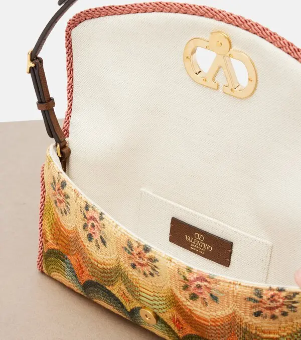 Valentino Garavani Devain Small Floral Jacquard Shoulder Bag