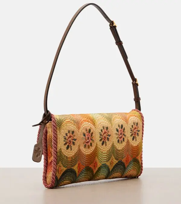 Valentino Garavani Devain Small Floral Jacquard Shoulder Bag