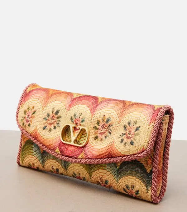 Valentino Garavani Devain Small Floral Jacquard Shoulder Bag