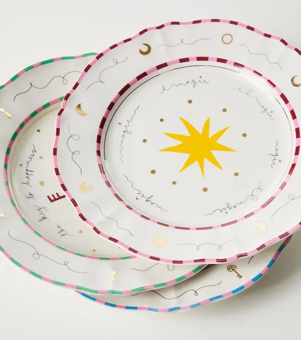 BITOSSI Il Frutto Della Passione Set Of 4 Porcelain Dinner Plates - Multicoloured