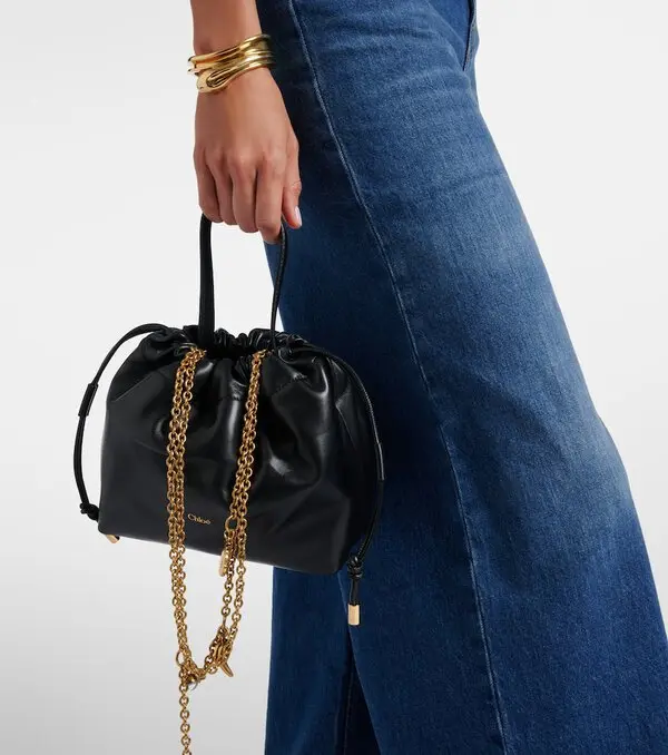 Chloé Small Leather Shoulder Bag - Black
