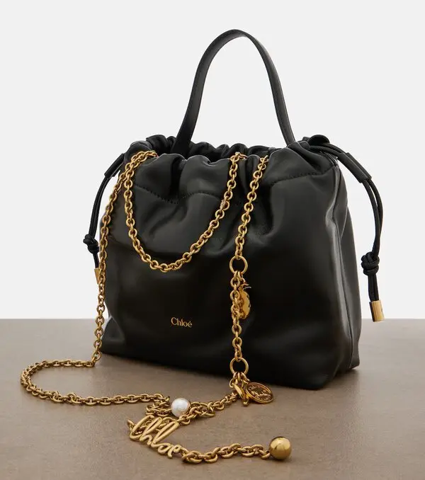 Chloé Small Leather Shoulder Bag - Black