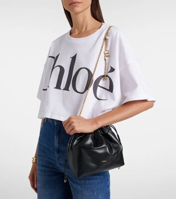 Chloé Small Leather Shoulder Bag - Black